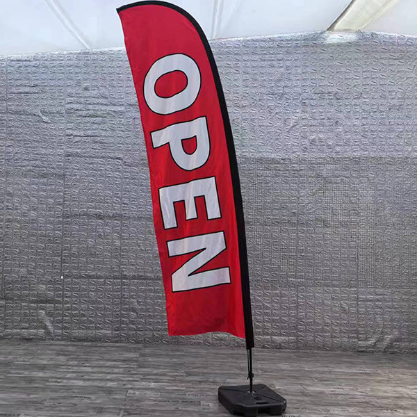 How to Use Large Open Feather Flags to Help Small Businesses ...