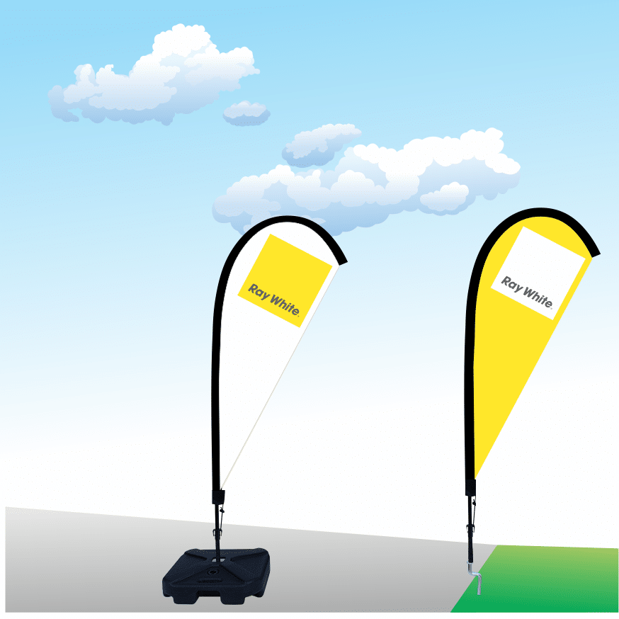 Ray White Flag - Small Teardrop Flag Kitset – Flagseller.co.nz