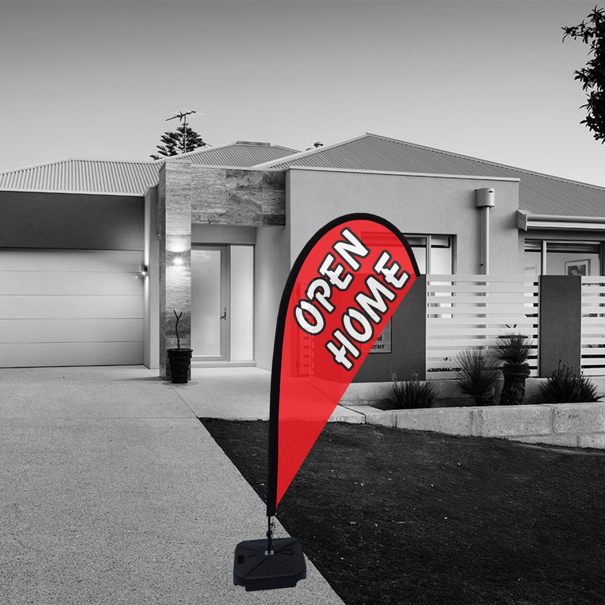 Ready-made OPEN HOME Flag, Small Teardrop Kitset – Flagseller.co.nz