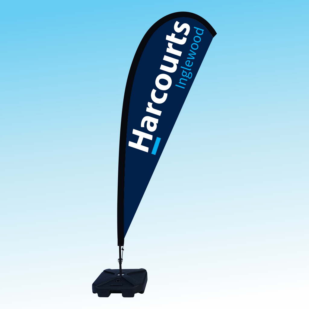 Harcourts Flag - Large Teardrop Flag Kitset – Flagseller.co.nz