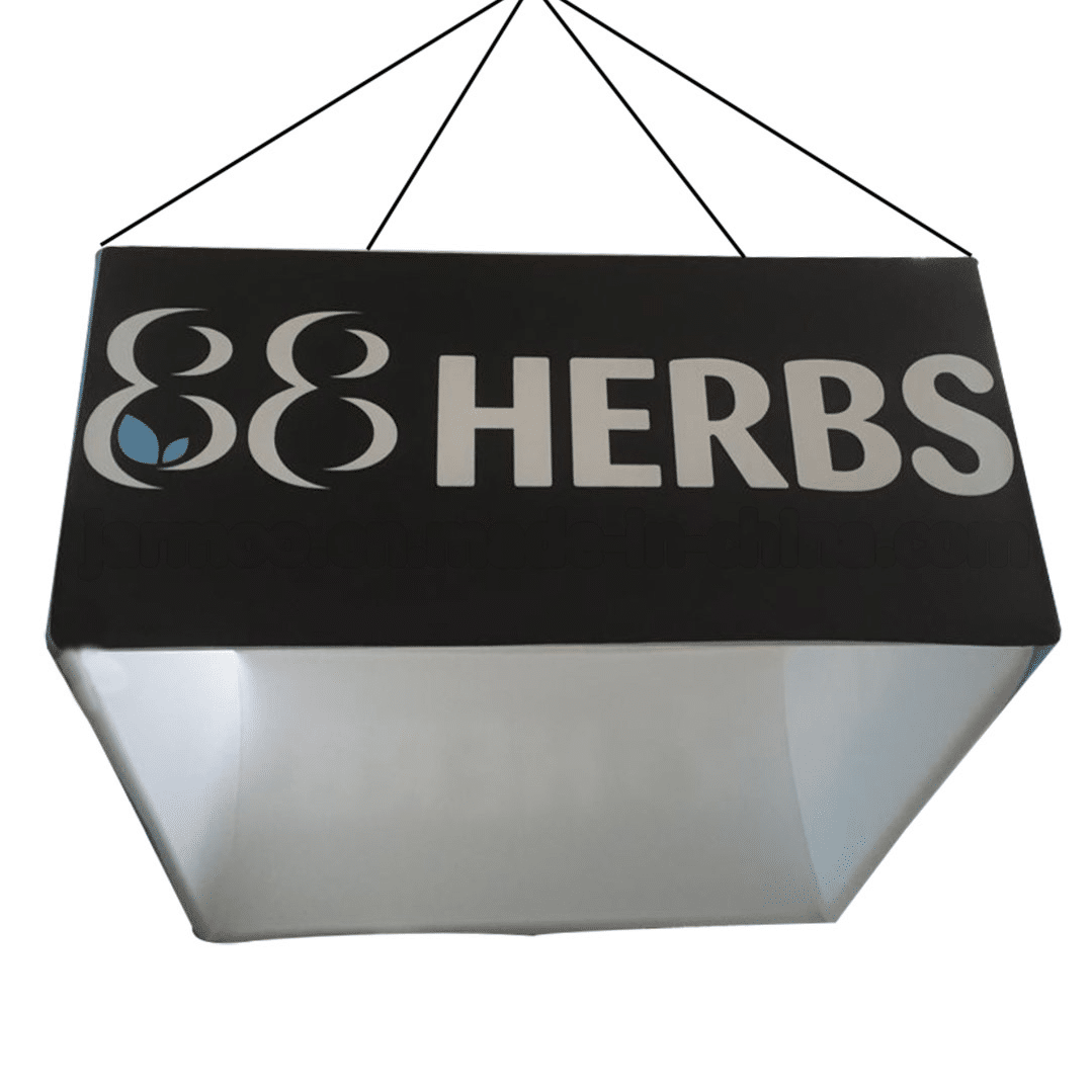 Large Overhead Hanging Banners in Square 3m x 3m x 1m – Flagseller.co.nz