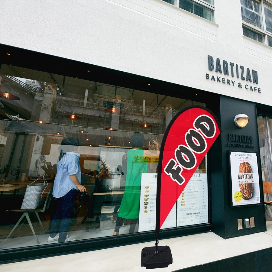 Ready-made FOOD Flag, Small Teardrop Kitset – Flagseller.co.nz