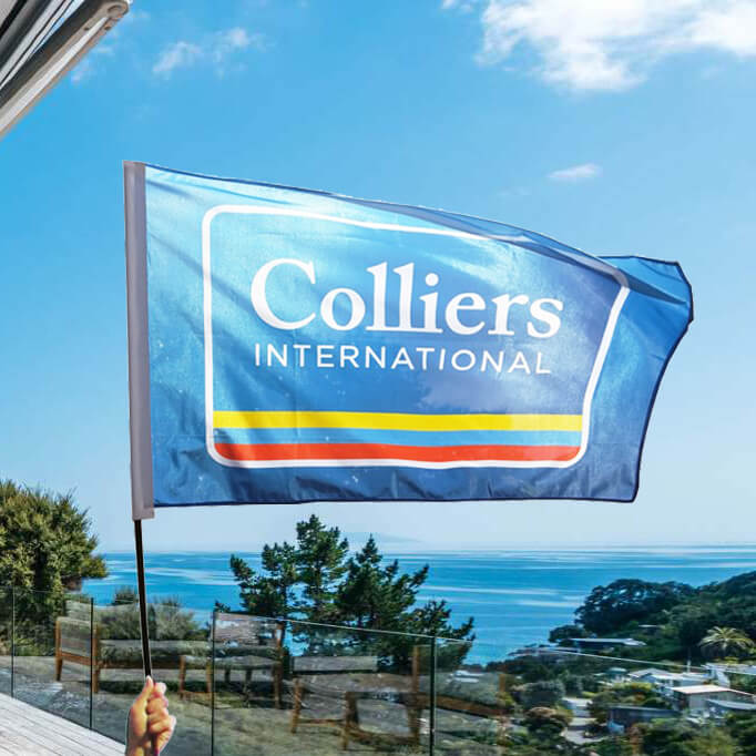 small screen printed flag hand waving flag – Flagseller.co.nz