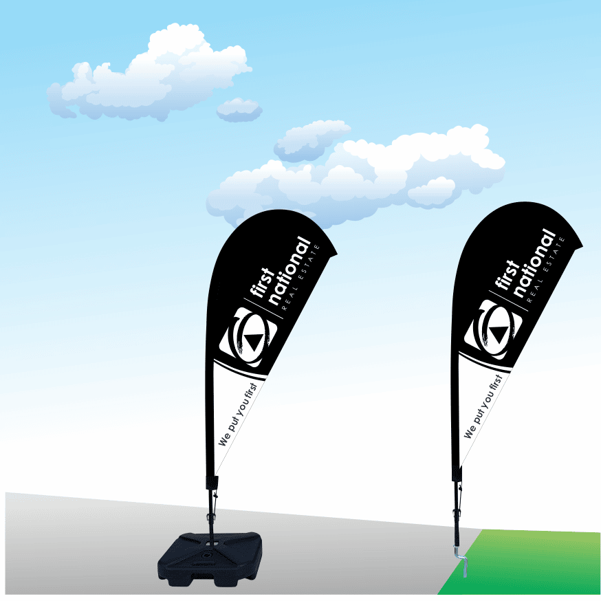 First National Flag - Small Teardrop Flag – Flagseller.co.nz