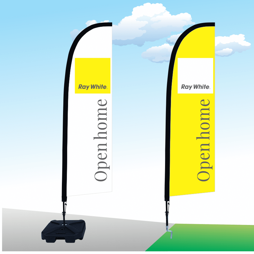 Raywhite Open Home Flag - Large Feather Flag Kitset – Flagseller.co.nz